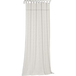 WIRTH Vorhang &raquo;Wiessee&laquo; Schlaufen 1 Stk. tlg. wei&szlig; Jacquard, Baumwolle, Leinen, Modal 125cm, Schlaufen, 75cm