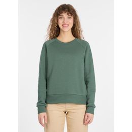 Ragwear Damen Sweatshirt &raquo;JOANN&laquo;, mit Rundhalsausschnitt, aus Baumwolle und Polyester, unifarben gr&uuml;n XL