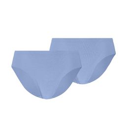 Puma Damen Puma Slip &raquo;Puma WOMEN INVISIBLE COTTON BRIEFS 2P&laquo; nahtlose R&auml;nder f&uuml;r eine unsichtbare Passform blau XXL