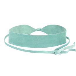 Lascana Damen Lascana Tailleng&uuml;rtel &raquo;Bindeg&uuml;rtel, Lederg&uuml;rtel, G&uuml;rtel f&uuml;r Kleid & Overall, Bauchg&uuml;rtel&laquo; aus Leder zum Binden mit Shaping-Effekt blau M
