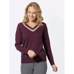 Sieh an! Langarm-Pullover in burgund-malve | Gr.: 54