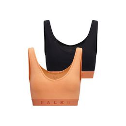 Falke Damen Falke Bustier &raquo;Daily Comfort&laquo; ohne B&uuml;gel, Polster und Verschluss, weich, Cotton-Mix orange XS, N-Gr