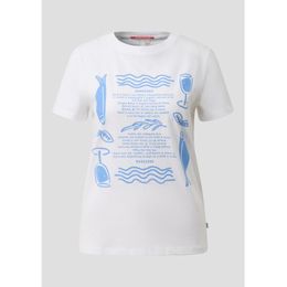 QS T-Shirt in 01D0_wei&szlig; | Gr.: S
