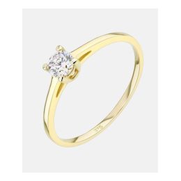Vanlere Verlobungsring aus 375 Gelbgold mit Zirkonia | Gr.: 53