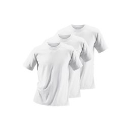 H.I.S. H.I.S Herren T-Shirt &raquo;, Unterziehshirt&laquo; Packung, 3er-Pack, unifarben, Rundhalsausschnitt, aus Baumwolle wei&szlig; 4/S