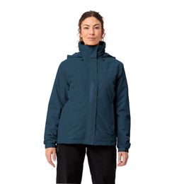 Vaude Damen Vaude Fahrradjacke &raquo;WOMEN'S ESCAPE BIKE WARM JACKET&laquo; mit Kapuze f&uuml;r Radsport und Outdoor-Aktivit&auml;ten, mit Rei&szlig;verschlusstaschen blau 38