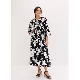 bonprix Damen bonprix Maxikleid &raquo;Maxikleid aus flie&szlig;ender Viskose&laquo; f&uuml;r modischen Auftritt, aus Viskose, A-Linie, 3/4-&Auml;rmel 46, N-Gr