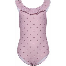 Hummel Badeanzug "Bee Aop Frill Swimsuit" in Lila | Gr.: 92