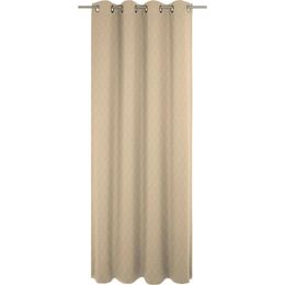 Adam Vorhang &raquo;Indian Cortezada Light&laquo; &Ouml;sen 1 Stk. tlg. aus 100% Bio-Baumwolle beige Jacquard, Baumwolle (Bio-Baumwolle) 145cm, &Ouml;sen, 145cm