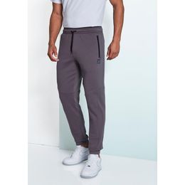 John Devin Herren Sweathose Jogginghose mit seitlichen Taschen und Bindeband aus Baumwoll-Mix grau M (48/50), N-Gr