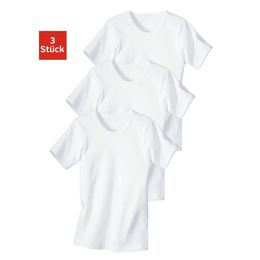 H.I.S. H.I.S Kinder Unterhemd Packung, 3 Stk. Feinripp-Qualit&auml;t, reine Baumwolle wei&szlig; 128, 3 Stk., N-Gr