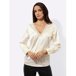CR&Eacute;ATION L creation L Satin-Bluse in champagner | Gr.: 52