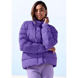 ELBSAND Damen Steppjacke ohne Kapuze mit hochschlie&szlig;endem Kragen lila M/38