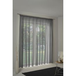 WIRTH Vorhang &raquo;LORCA&laquo; Kr&auml;uselband 1 Stk. tlg. grau Obermaterial: 66% Polyester, 34% Baumwolle 150cm, Kr&auml;uselband, 132cm