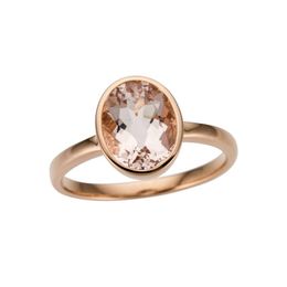 Firetti Damen Goldring &raquo;Schmuck Geschenk Gold 585 Damenring Goldring Edelstein Farbstein&laquo; mit Morganit rosa 18, Ros&eacute;gold 585, 2mm