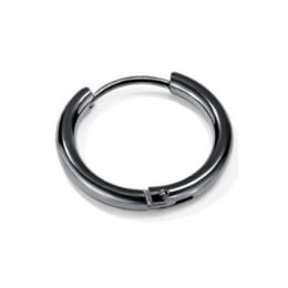 Firetti Damen Single-Creole &raquo;Schmuck Geschenk Ohrschmuck einzeln Classic&laquo; schwarz 14, Edelstahl