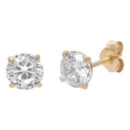 Firetti Damen Paar Ohrstecker &raquo;Schmuck Geschenk Gold 375 Ohrschmuck Ohrringe Solit&auml;r&laquo; mit Zirkonia (synth.) 5, Gelbgold 375
