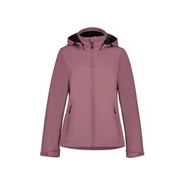 Icepeak Damen Softshelljacke &raquo;Icepeak BRENHAM&laquo; mit Kapuze Winddicht & Wasserabweisend & Atmungsaktiv rosa 52