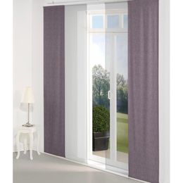 WIRTH Schiebegardine &raquo;Torbole&laquo; Paneelwagen 1 Stk. tlg. lila Jacquard, Baumwolle, Polyester 145cm, Paneelwagen, 60cm