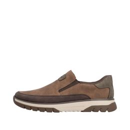 Rieker Herren Slip-On Sneaker Slipper, Schlupfschuh, Halbschuh mit weicher MemoSoft-Innensohle braun 41