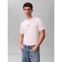 Calvin Klein Jeans Herren T-Shirt Regular fit mit Rundhalsausschnitt wei&szlig; XL