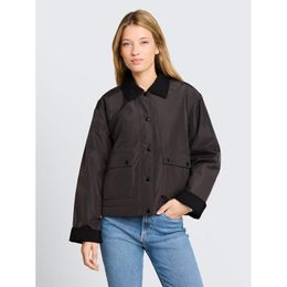 Tom Tailor Denim Damen Tom Tailor Denim Blouson ohne Kapuze &Auml;rmel mit Aufschlag und Druckknopf-Verschluss S