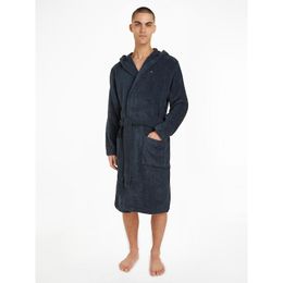 Tommy Hilfiger Underwear Herren Bademantel Set, mit aufgesetzten Taschen blau XL (54)