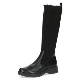 Caprice Damen Stiefel , Blockabsatz, Langschaftstiefel mit elastischem Schaft, XS-Schaft schwarz 38,5, XS-Schaft