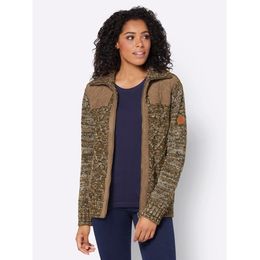 WITT WEIDEN Strickjacke in braun-meliert | Gr.: 38