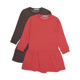 Minymo Kinder-Minikleid "Sweat Dress LS (2-Pack)" in Rot | Gr.: 86