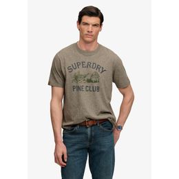 Superdry Herren Rundhalsshirt &raquo;WILD FRONTIER RLXD TEE&laquo; Baumwolle, loose fit beige XL