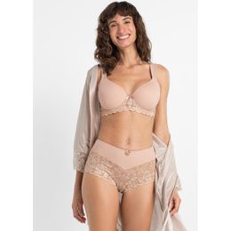 bonprix Schalen-BH &raquo;Schalen-BH mit gepolsterten Tr&auml;gern&laquo; mit gepolsterten Tr&auml;gern, mit wattierten Cups, mit feiner Spitze beige 105, Cup C Schalen-BH