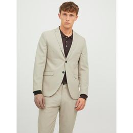 Jack & Jones Jack & Jones Herren Sakko &raquo;JPRFRANCO Blazer mit 2-Knopf-Form und extra schmalem Schnitt&laquo; unifarben, modisch, slim fit, Kunstfaser beige 54