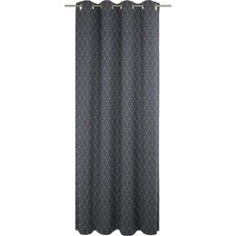 Adam Vorhang &raquo;Indian Cortezada&laquo; &Ouml;sen 1 Stk. tlg. aus 100% Bio-Baumwolle blau Jacquard, Baumwolle (Bio-Baumwolle) 145cm, &Ouml;sen, 145cm