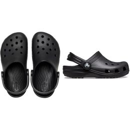 Crocs M&auml;dchen Clog &raquo;Classic K&laquo; Sommerschuh, Hausschuh, Badeschuh mit schwenkbarem Fersenriemchen schwarz 32