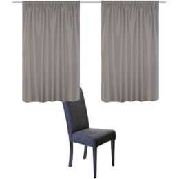 Vorhang &raquo;MAITE&laquo; Multifunktionsband 2 Stk. tlg. beige Polyester 300cm, Multifunktionsband, 135cm