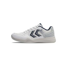 Hummel Schn&uuml;rsenkel Sneaker All Court Innenbereich Erwachsene in BRIGHT WHITE/LUNAR ROCK | Gr.: 41