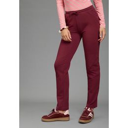Flashlights Damen Sweathose Mit Geradem Bein rot 32/34, N-Gr