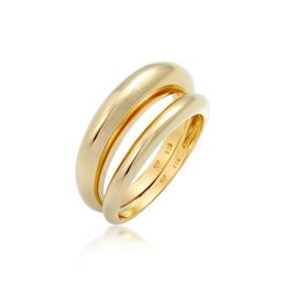 Elli Ring 925 Sterling Silber Ring Set in Gold | Gr.: 58