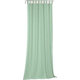 WIRTH Vorhang &raquo;Newbury&laquo; Schlaufen 1 Stk. tlg. gr&uuml;n Jacquard, Baumwolle, Polyester 125cm, Schlaufen, 65cm