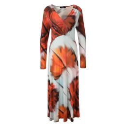 Aniston SELECTED Midikleid in rot-silber-anthra-rosa | Gr.: 40