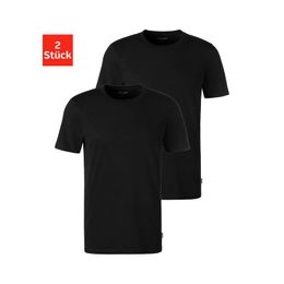 Jack & Jones Jack & Jones Herren T-Shirt &raquo;JACBASIC mit Rippb&uuml;ndchen und angenehmem Tragekomfort&laquo; 2er-Pack, unifarben, modisch, regular fit, Baumwolle, Rundhals 