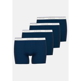 Tom Tailor Herren Tom Tailor Boxershorts &raquo;Kentucky&laquo; 4er Pack, weich, elastisch, bequem, eng, atmungsaktiv, Logobund, Baumwollmix blau 5M