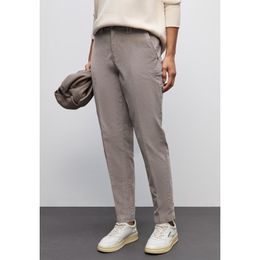 Street One Damen Street One Chinohose &raquo;Velvet&laquo; mit Taschen beige 40, L&auml;nge 30