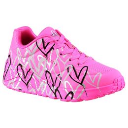 Skechers M&auml;dchen Sneaker &raquo;UNO LITE-METALLIC LOVE&laquo; , Keil,-Schn&uuml;rschuh, Skech-Air Funktion, Gr&ouml;&szlig;enschablone zum Download bunt 32