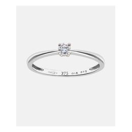 Diamant L'&eacute;ternel Ring aus 375 Wei&szlig;gold mit 0.1 Karat Diamant | Gr.: 56
