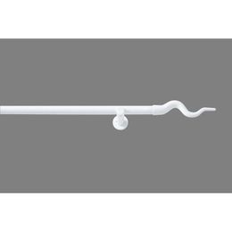 GOOD LIFE Vorhangstange &raquo;Sepa&laquo; &Oslash; 20 mm 1 l&auml;ufig-l&auml;ufig Fixma&szlig; wei&szlig; Metall B/L: 120cm &Oslash; 20mm, 1 l&auml;ufig