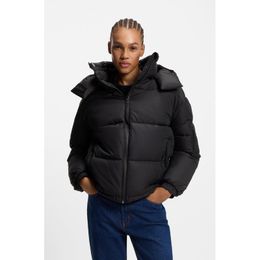 Hugo Damen Hugo Steppjacke &raquo;Farida&laquo; mit Kapuze im Relaxed Fit mit verk&uuml;rzter L&auml;nge schwarz XL