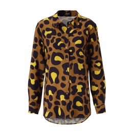 Aniston CASUAL Hemdbluse in braun-marine-gelb | Gr.: 36
