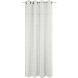 WIRTH Vorhang &raquo;Wiessee&laquo; &Ouml;sen 1 Stk. tlg. wei&szlig; Jacquard, Baumwolle, Leinen, Modal 145cm, &Ouml;sen, 150cm